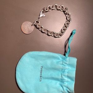 Tiffany & Co. | Jewelry | Tiffany Co Round Link Bracelet With Charm ...